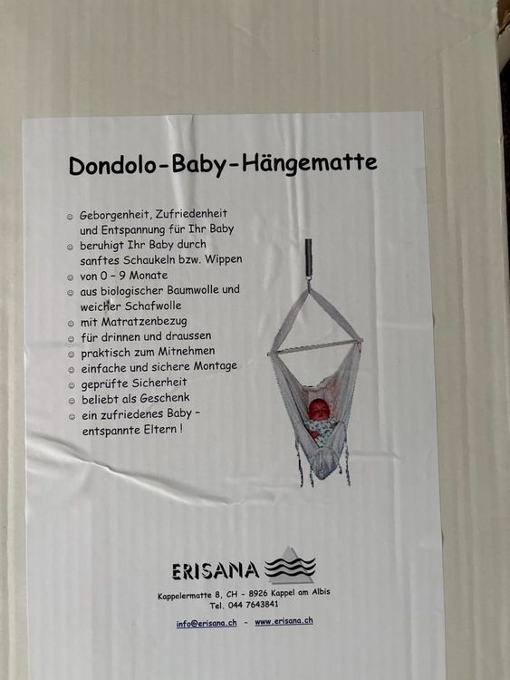 Erisana Dondolo Baby Hängematte (Gebraucht) in Winterthur für CHF 50 ...