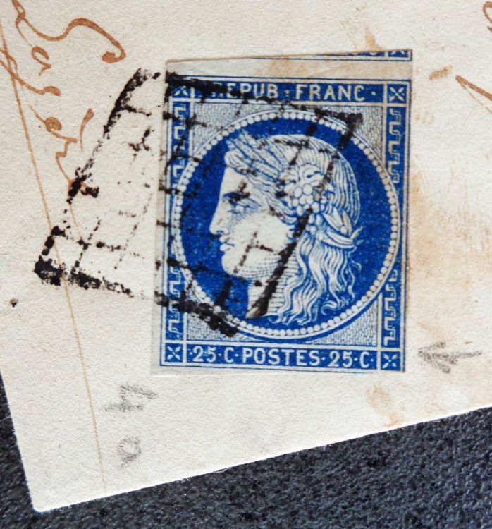 FRANCE 1851: Brief mit Ceres 25 C Le Puy-en-Velay–Mende (Gebraucht) in ...