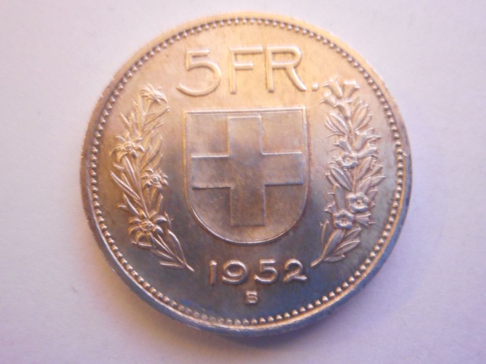 5 Fr. 1952 silber vorz | Kaufen auf Ricardo