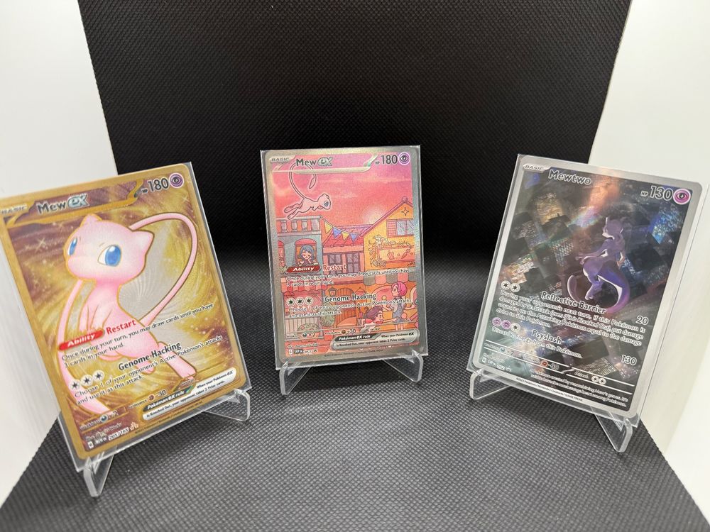 Pokemon 151 - Mew / Mewtwo / Gold Metal Mew Promo Karten (Gebraucht) in ...