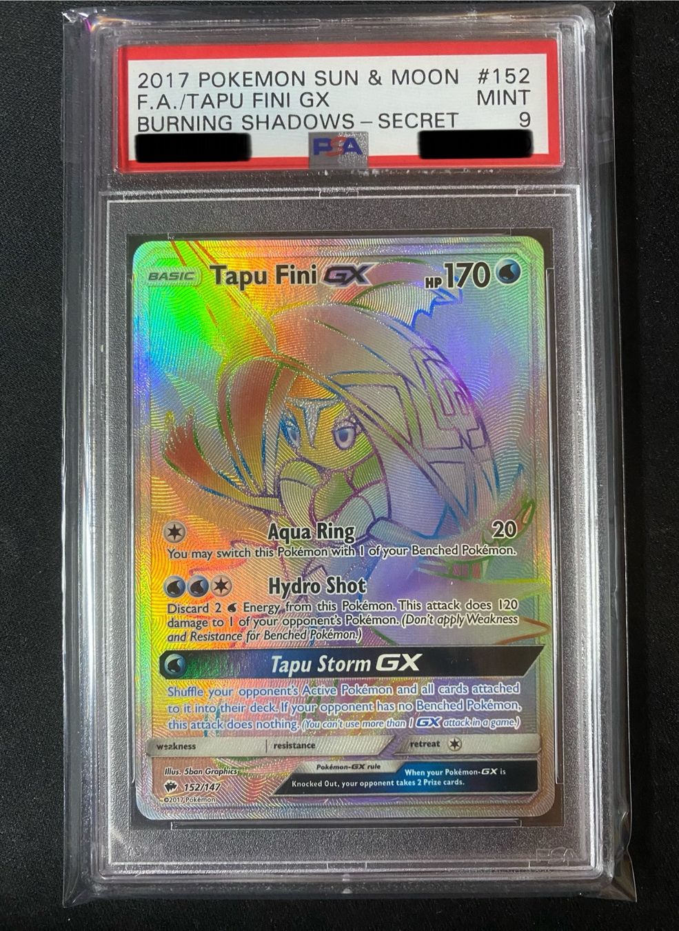 Tapu Fini GX 152 Rainbow - PSA 9 - Burning Shadows - 🇺🇸 (Neu (gemäss ...