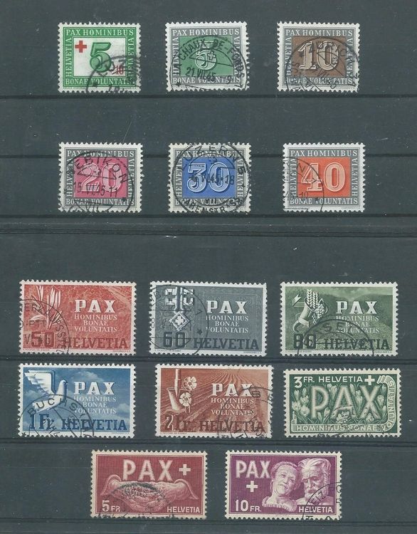 PAX 1945 gestempelt, kompletter Satz | Kaufen auf Ricardo