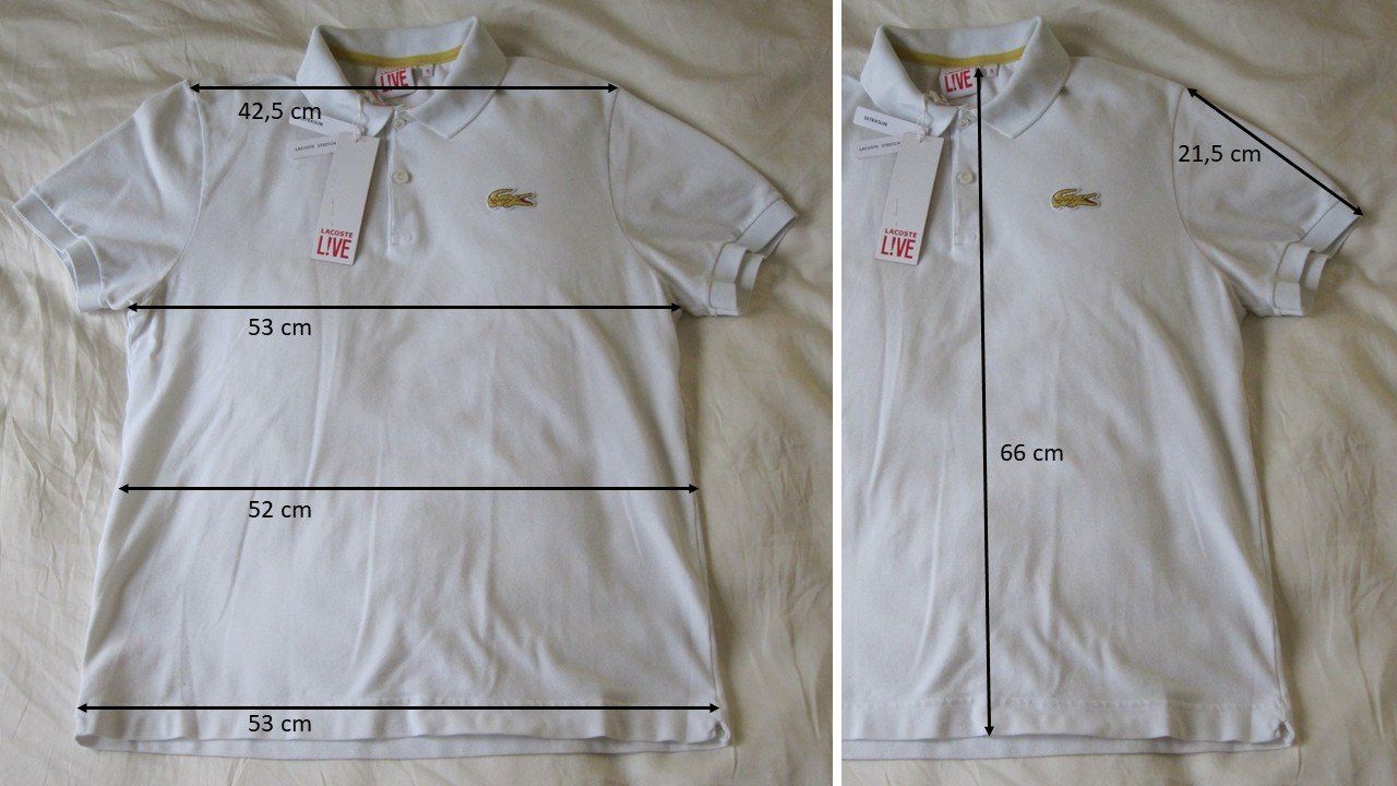 Polo LACOSTE L!VE Blanc Grand Croco jaune, 96% coton (D'occasion) à ...