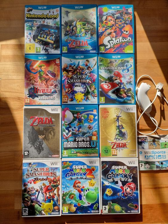 Wii U Spiele Sammlung, 12 Top Games + Wii Nunchuk (Gebraucht) in ...