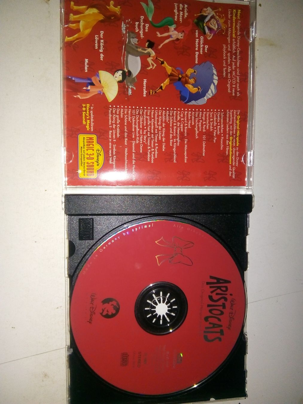 Aristocats (Walt Disney) Original-Hörspiel zum Film ©'1997 (Gebraucht ...