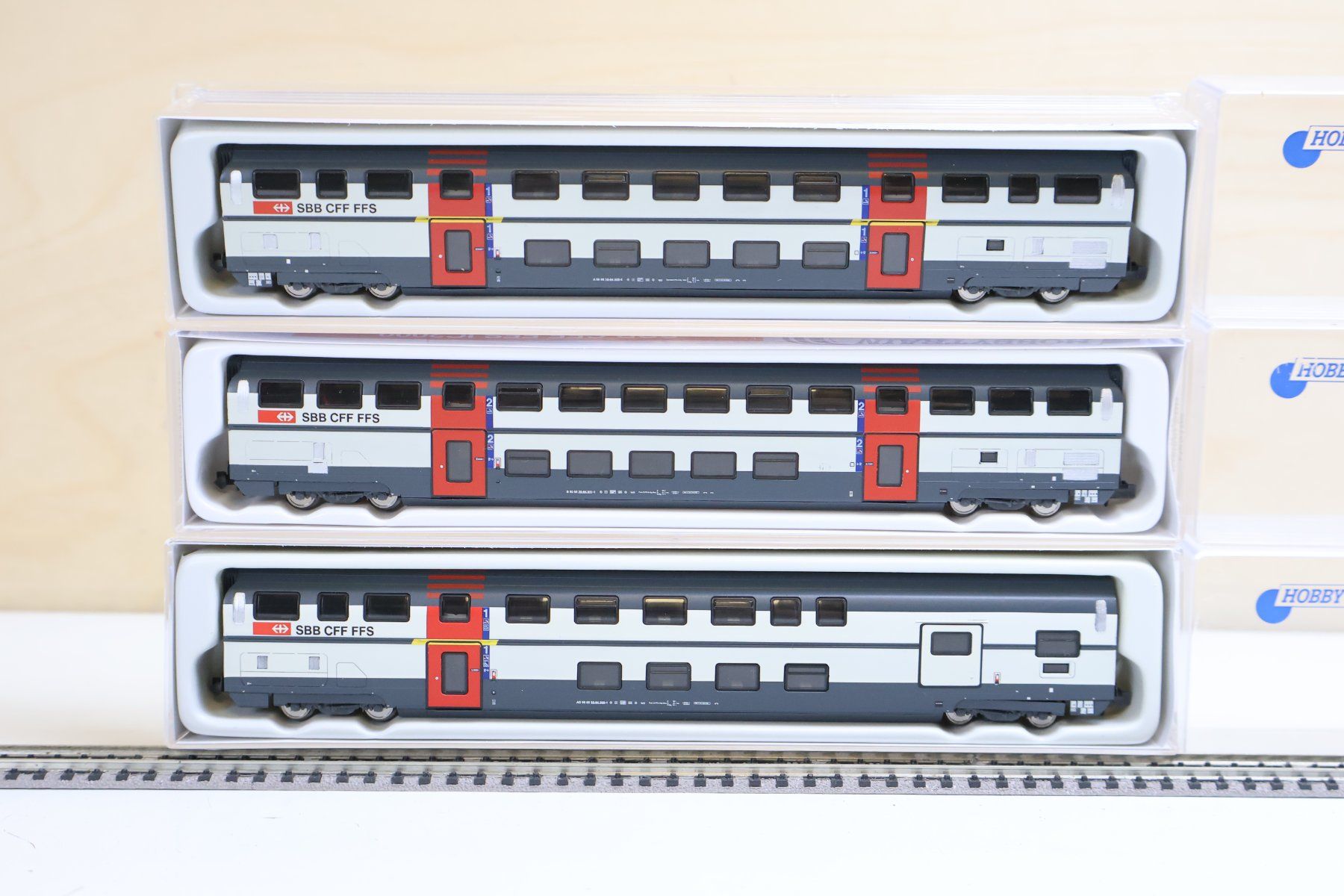Hobbytrain SBB 3 x Doppelstockwagen IC2000 - Spur N (Gebraucht) in ...