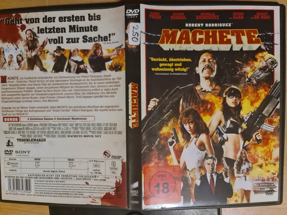 Machete DVD Actionthriller Rodriguez Trejo Alba ab 18 (Gebraucht) in ...