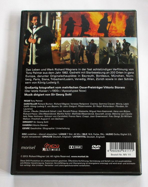 RICHARD WAGNER - Tony Palmer/Richard Burton 3-DVD Serie (Gebraucht) in Lichtensteig für CHF 9.9 ...