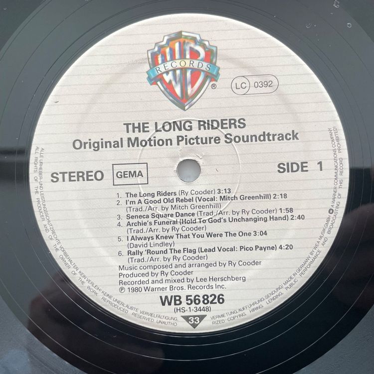 RY COODER - THE LONG RIDERS Soundtrack | Kaufen auf Ricardo