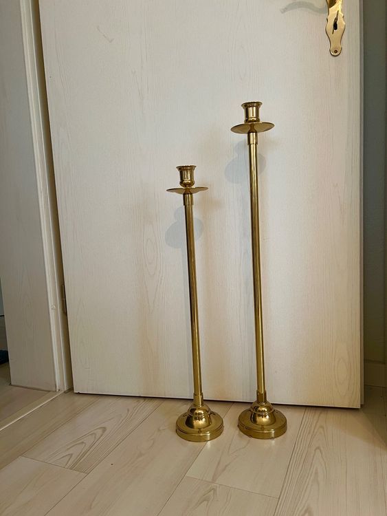 Zwei ältere grosse Kerzenständer Metall Messing?Kerzenhalter (Gebraucht) in Wil für CHF 86 – nur ...