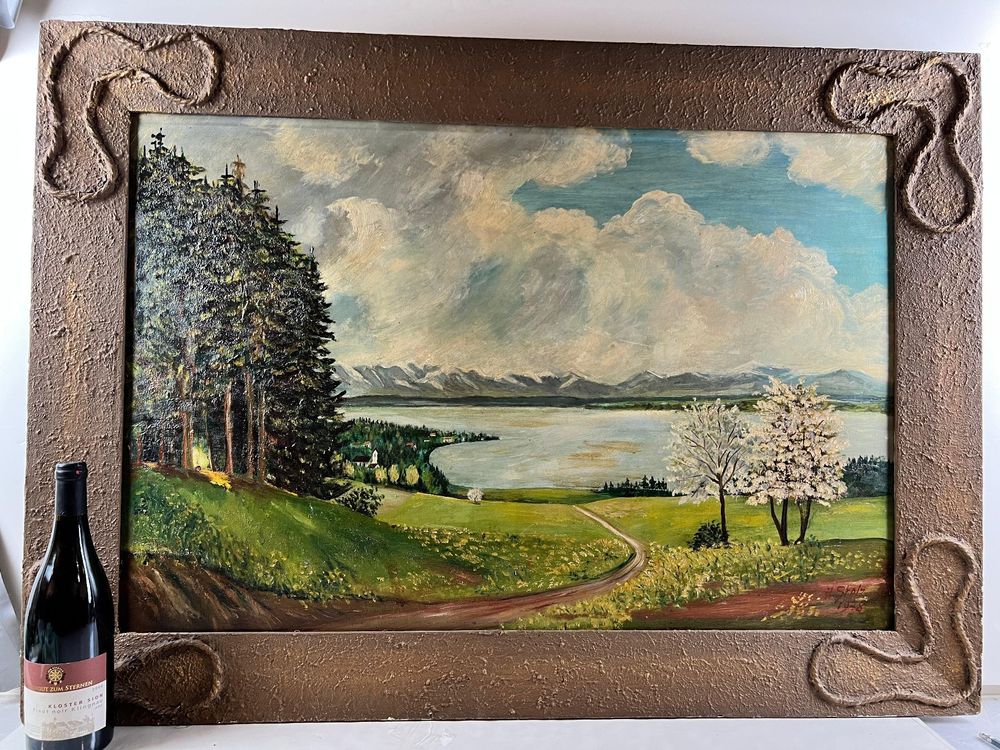 Grosses Landschaft Gemälde Signiert. | Kaufen auf Ricardo