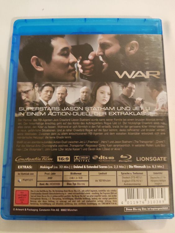WAR - Jet Li / Jason Statham (Blu-ray) | Kaufen auf Ricardo
