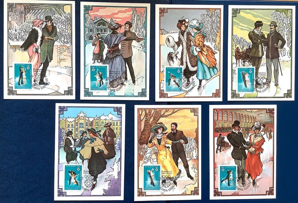 1983 Ungarn- Sarajevo84’- Maximumkarten Eiskunstlauf (Neu (gemäss Beschreibung)) in Liestal für ...