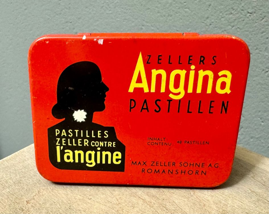 Alte Blechdose ZELLERS ANGINA PASTILLEN Zeller Romanshorn (Gebraucht ...