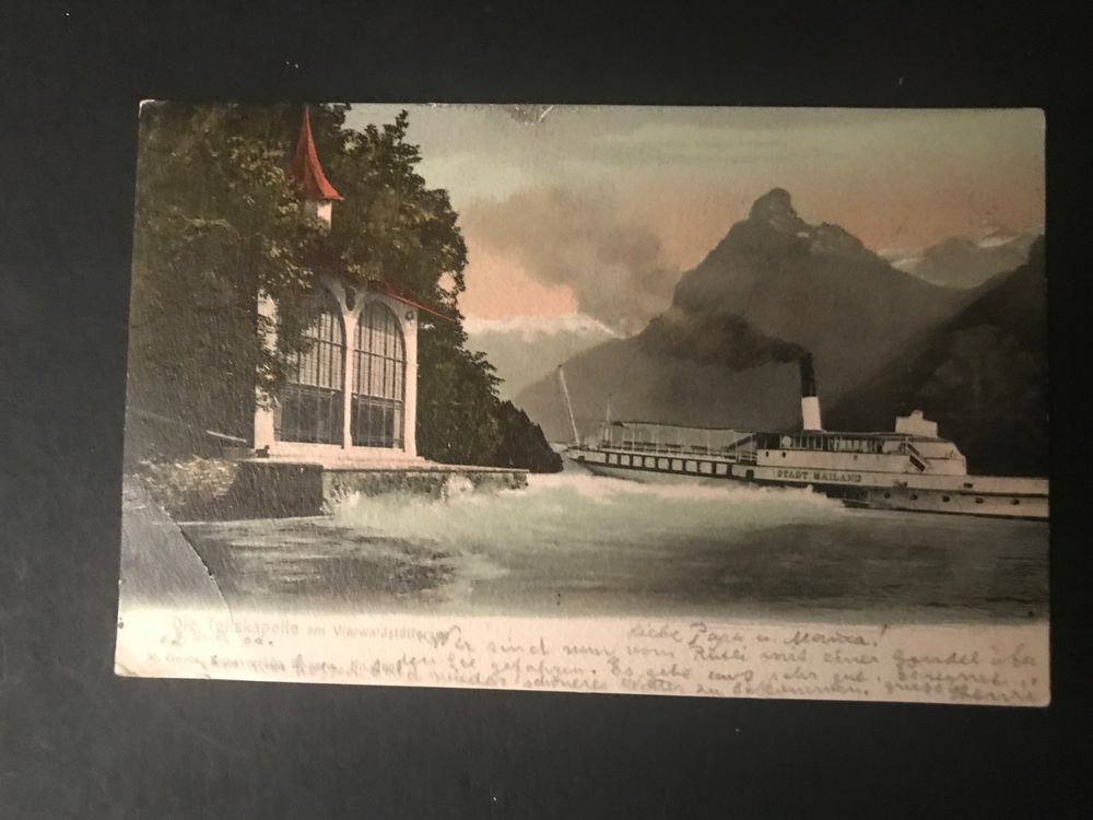 PK Antike Postkarte Dampfschiff, Tellsplatte, (Gebraucht) in Dallenwil für CHF 3 – mit Lieferung ...