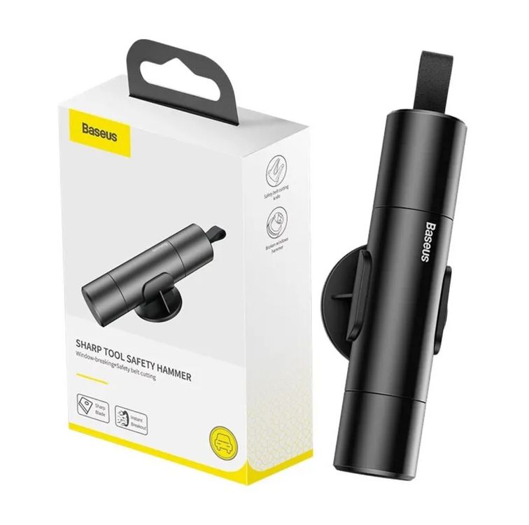 Baseus Notfallhammer Auto Fenster Scheibe Gurtschneider (Neu und ...