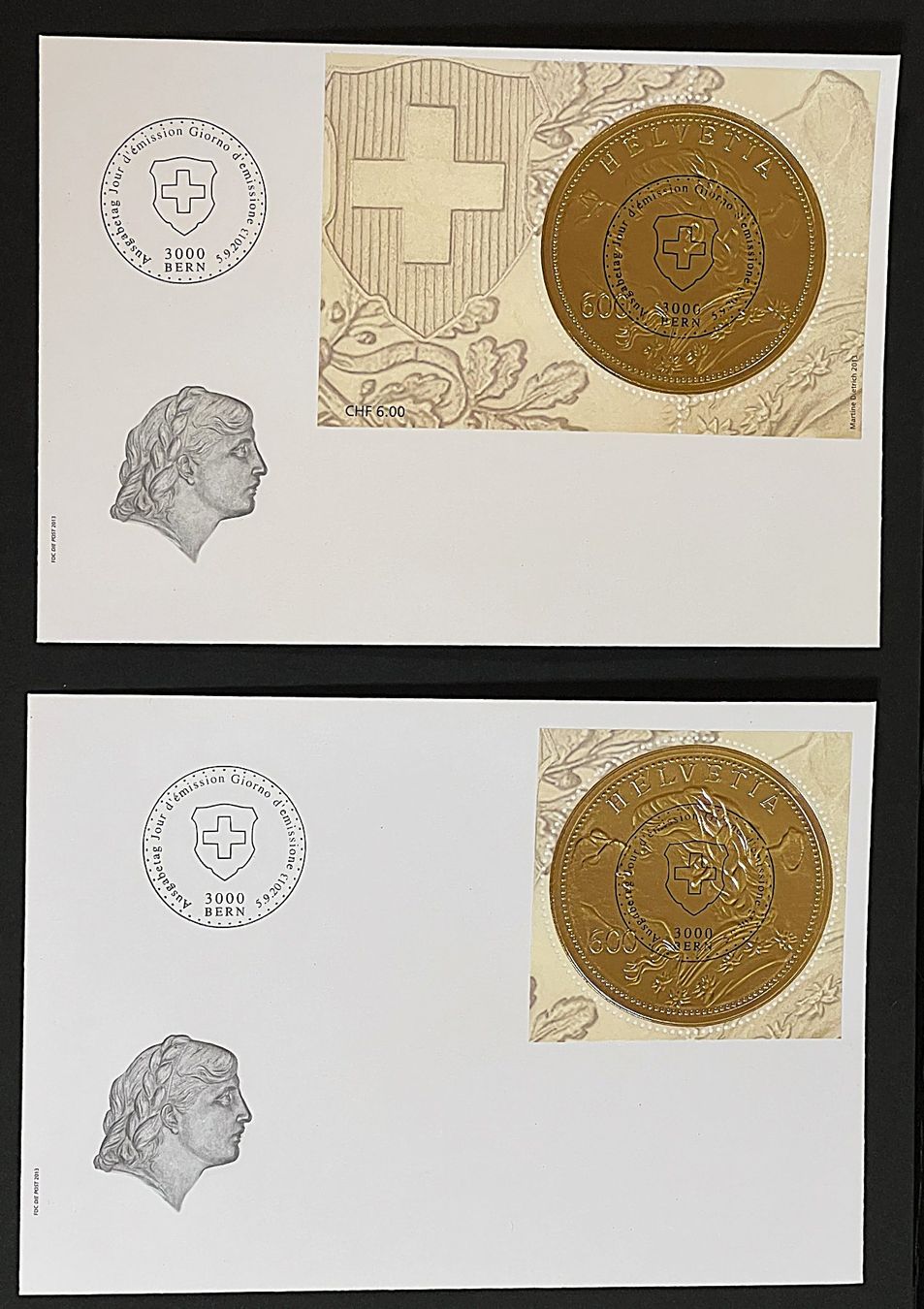 Goldvreneliblock und Blockausschnitt auf FDC, je ET VOLL (Gebraucht) in ...