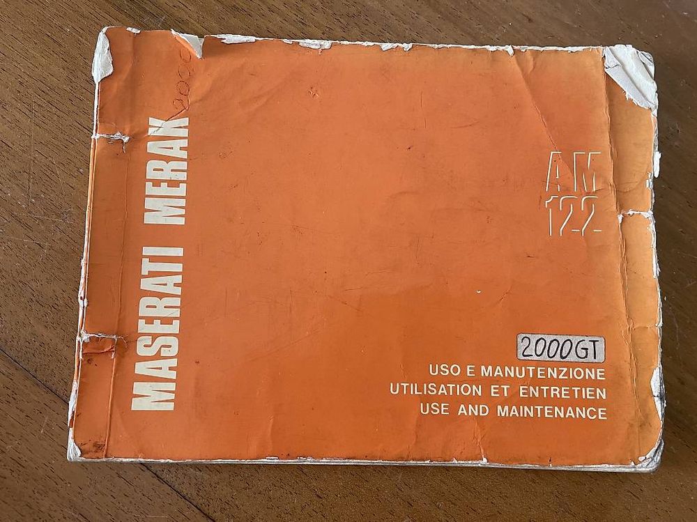 Original Maserati Merak (AM122) Owner's Manual Complete (Gebraucht) in ...