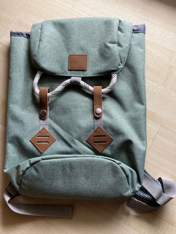 Hellgrüner Stoff-Rucksack | Kaufen auf Ricardo
