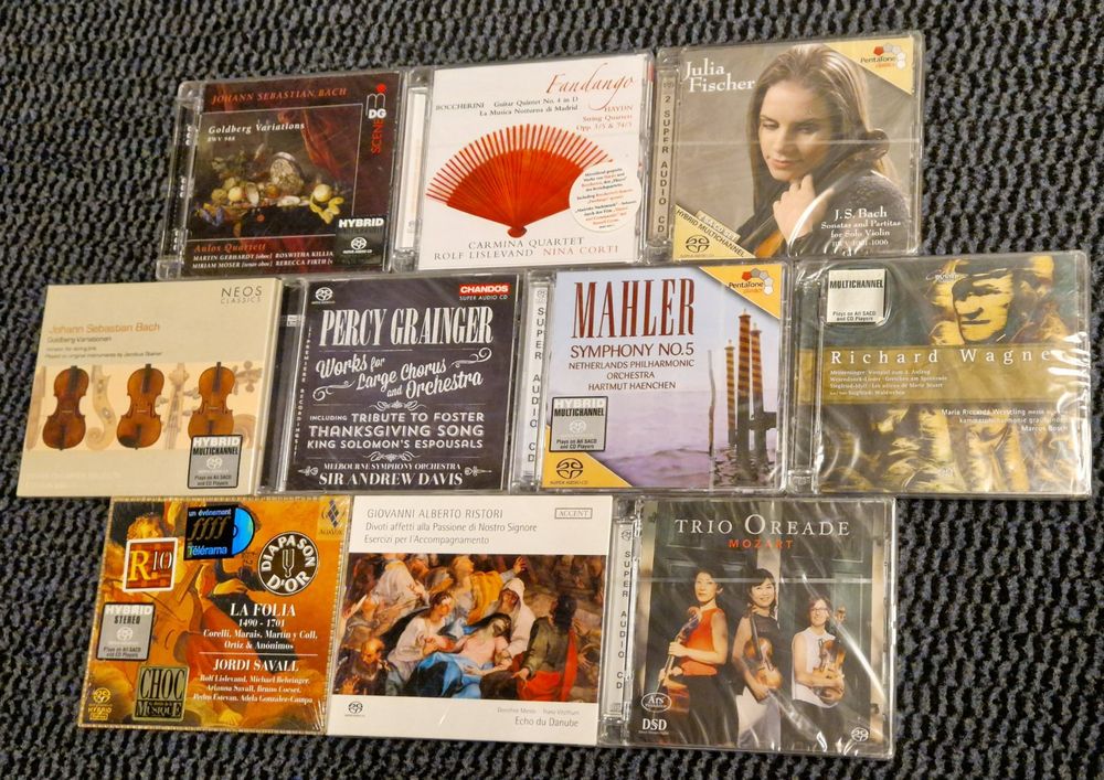 10x SACD, Super Audio CDs Klassik, Bach, Mozart, Haydn, usw. (Neu und ...
