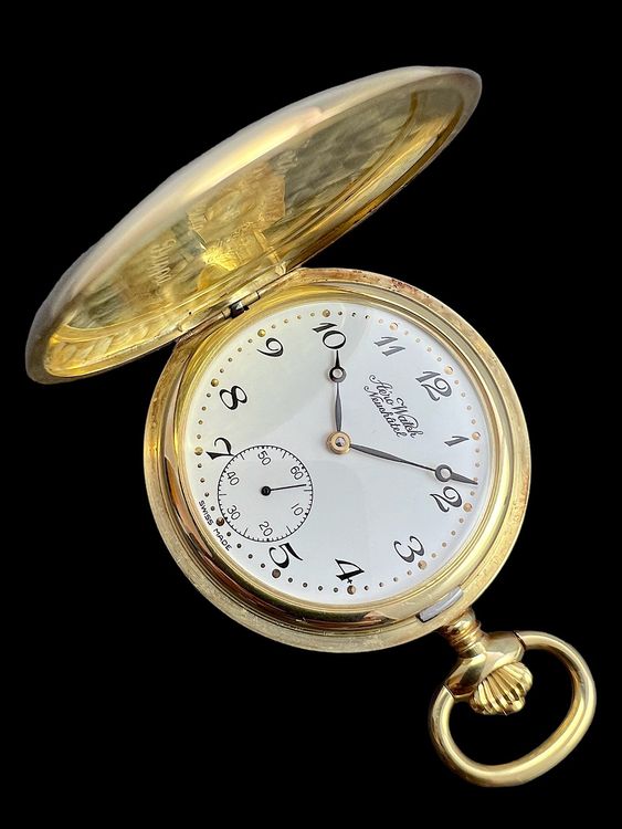 Aerowatch Neuchatel Taschenuhr 14k Gelbgold 47mm *U603 | Kaufen auf Ricardo