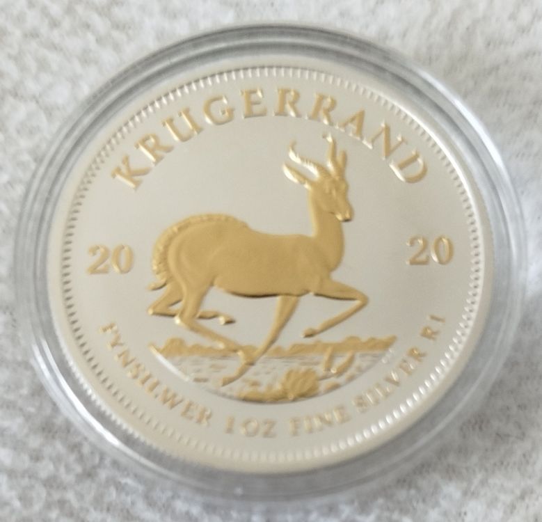 1 Oz Silber Krügerrand 2020 gildet / Teilvergoldet | Kaufen auf Ricardo