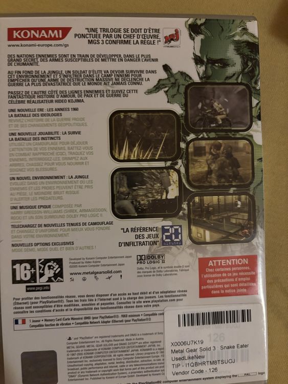 Metal Gear Solid 3: Snake Eater PS2 (Gebraucht) in La Chaux-de-Fonds ...