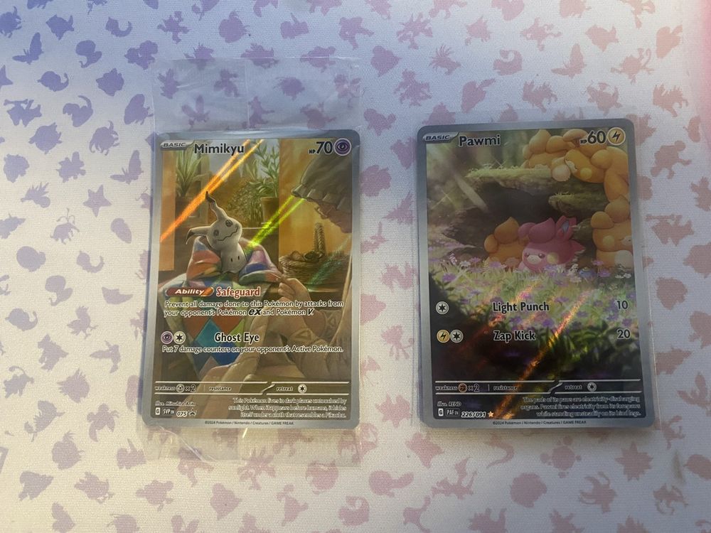 Pamwi und Mimikyu Paldean Fates, Pokemon Karten | Kaufen auf Ricardo