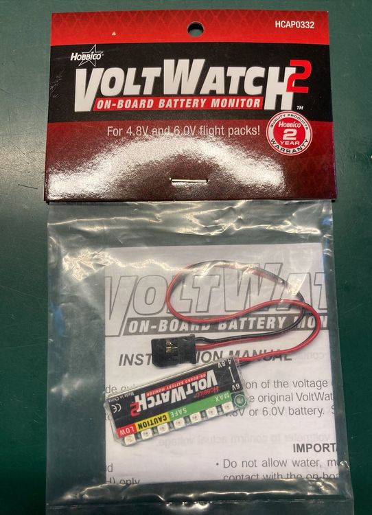 Hobbico HCAP0332 VoltWatch 2 4.8V/6.0V RX Battery Monitor (Neu und ...