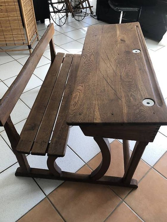 Pupitre Colier Ancien 2 Places