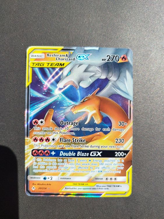 Carte pokémon Reshiram &Charizard GX holographique | Kaufen auf Ricardo