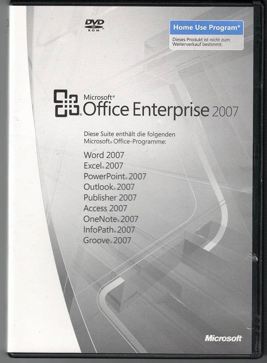 Microsoft Office 2007 Enterprise inklusive Product Key (Gebraucht) in ...