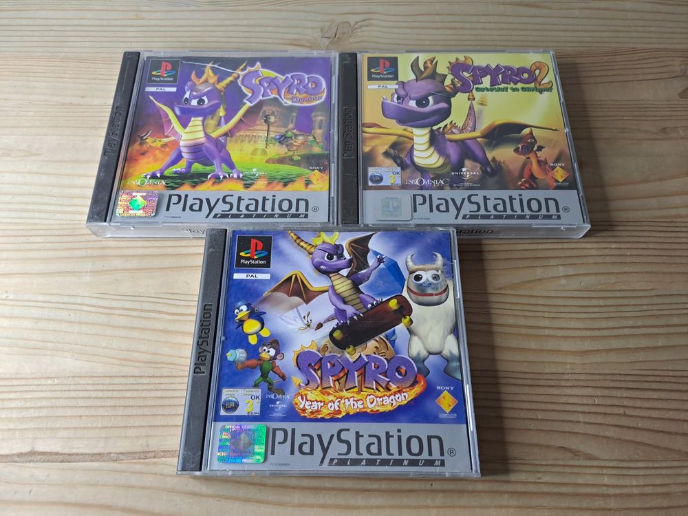 Spyro PS1 Set 1+ 2 Gateway to Glimmer + 3 Year of the Dragon | Kaufen ...