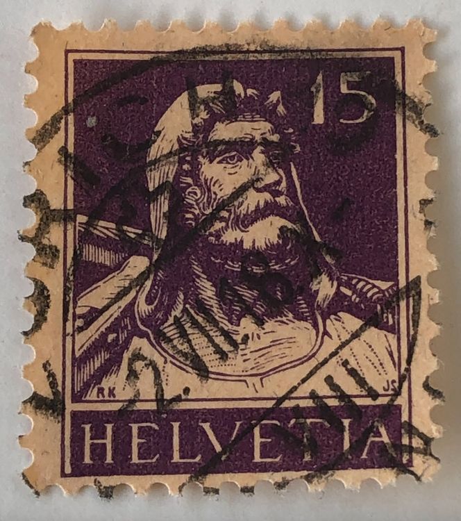 Nr.128 mit Vollstempel Tellbrustbild (Gebraucht) in Aarau für CHF 0.2 – mit Lieferung auf ...