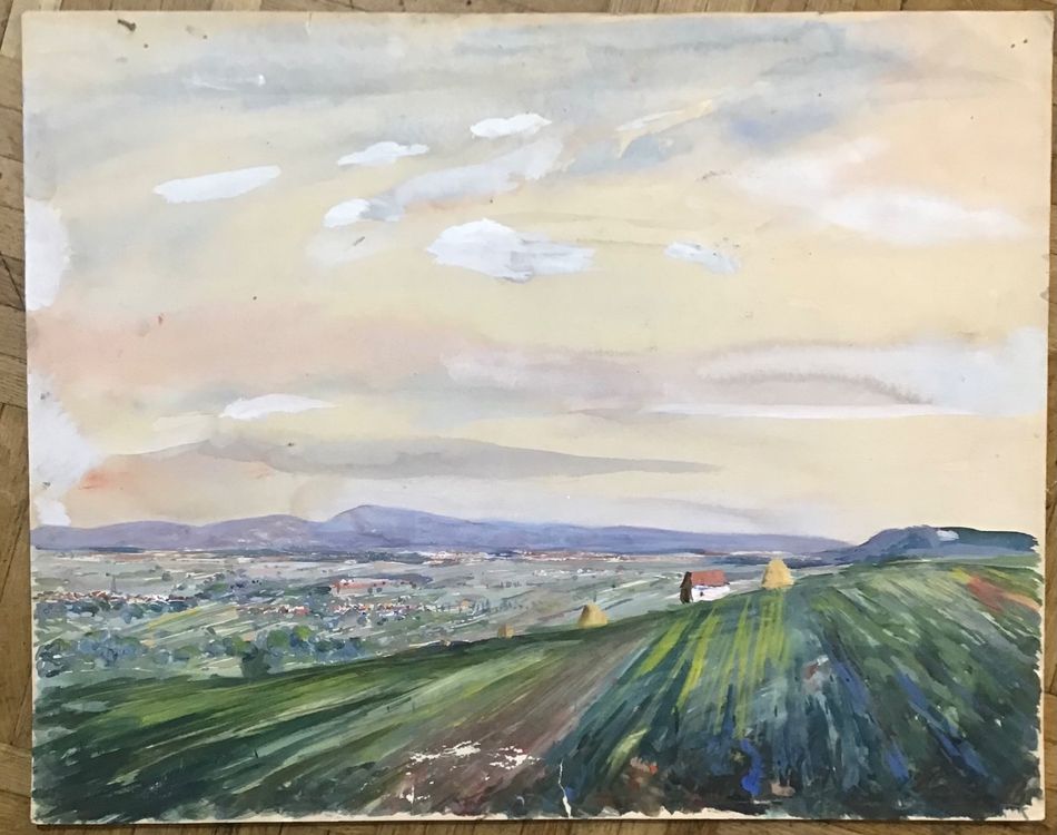 Landschaft Aquarell Unleserlich Signiert | Kaufen auf Ricardo