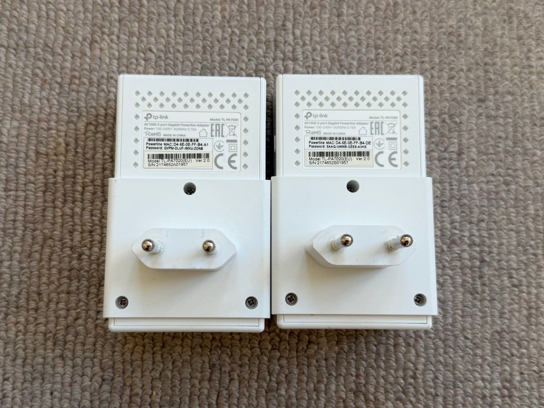 2 Stück tp-link AV1000 2-Port Gigabit Powerline-Adapter (Gebraucht) in ...