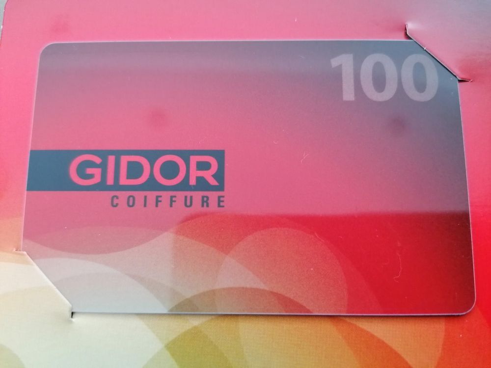 GIDOR Coiffure Geschenkkarte CHF 100.-- (Neu und originalverpackt) in ...