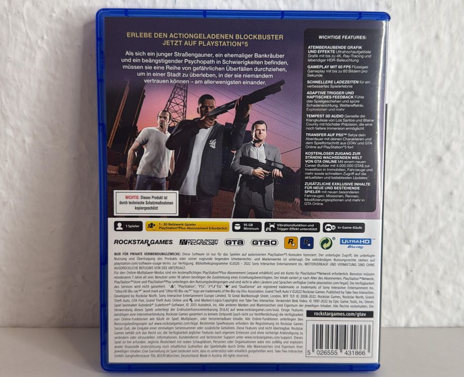 Grand Theft Auto V - PS5 - Excellent Condition - Game! (Gebraucht) in ...