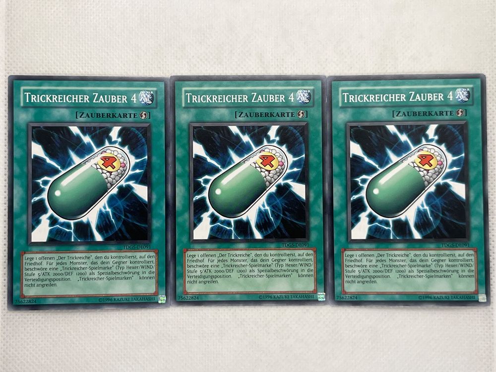 Yu-Gi-Oh! Trickreicher Zauber 4 - 3er Set - Selten! (Gebraucht) in ...