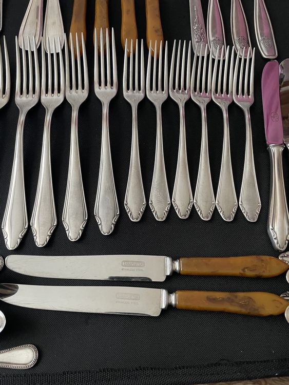Versilbertes Besteck, gut erhalten, komplett, Vintage! (52) (Gebraucht ...