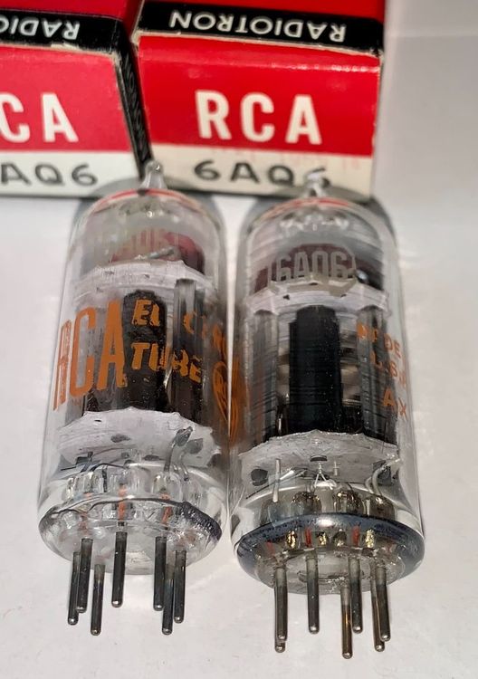 2 Röhren 6AQ6 / CV2937, Doppeldiode/Triode, RCA (Neu (gemäss ...