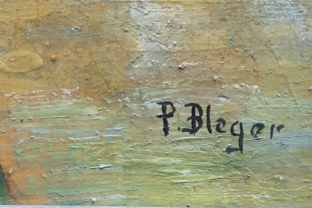 Paul Léon BLÉGER (1889-1981), Öl/Leinwand, Dame in Grün (Gebraucht) in ...