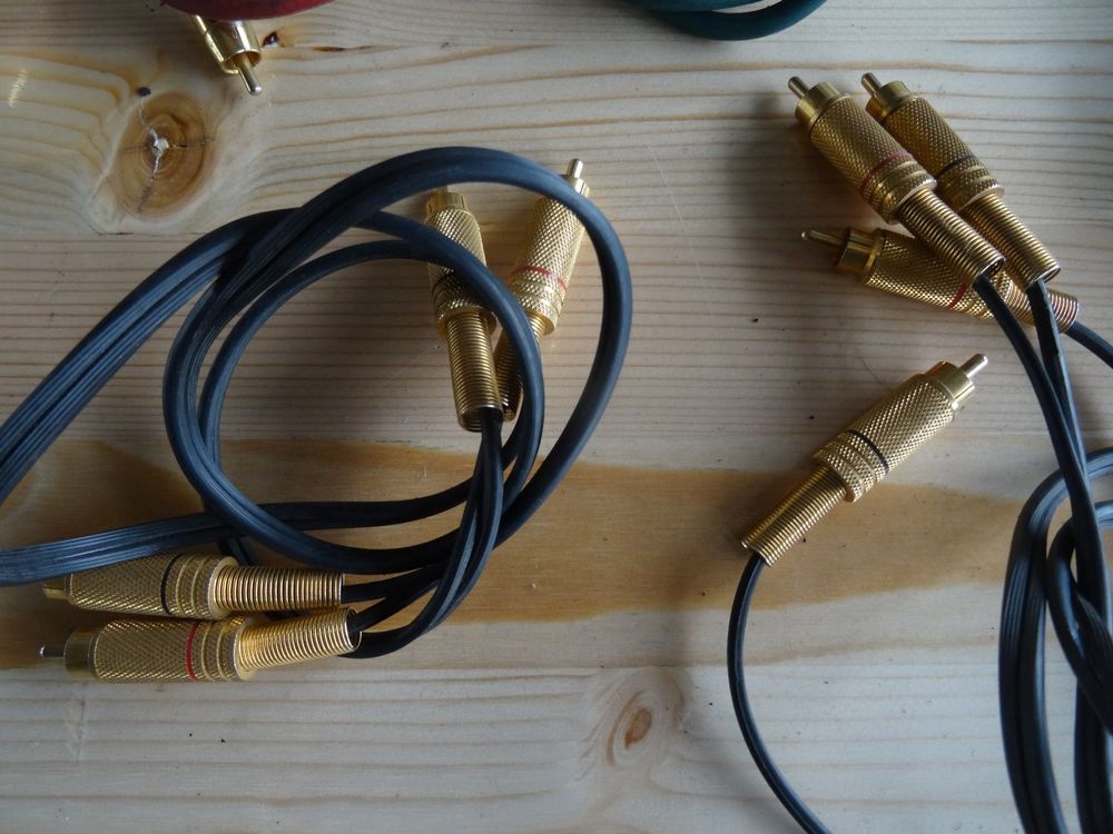 CINCH Kabel mit GOLD stecker Subwoofer Kabel 17 Stück (Gebraucht) in ...