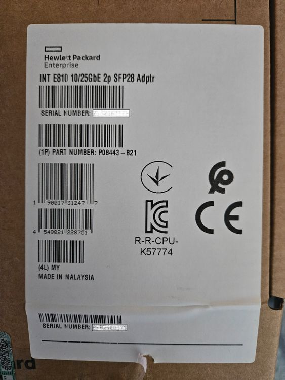 Intel E810-XXVDA2 Ethernet 10/25Gb 2-port SFP28 Adapter HPE | Kaufen ...