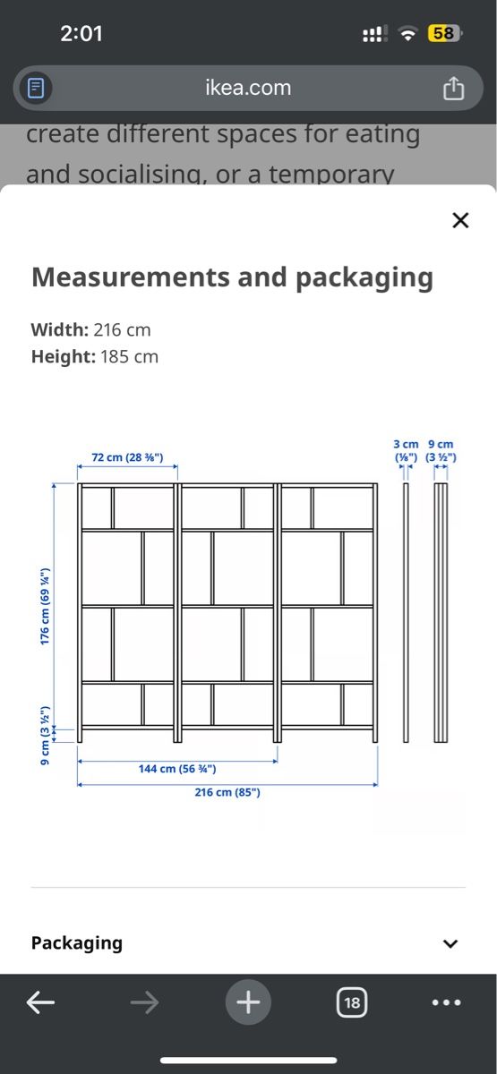 Ikea RISÖR Room Divider (Paravent) - Stylish Screen (Neu (gemäss ...