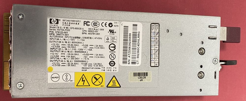 HPE Server Power Supply 800W HSTNS-PD05 (Gebraucht) in Morges für CHF 8 ...