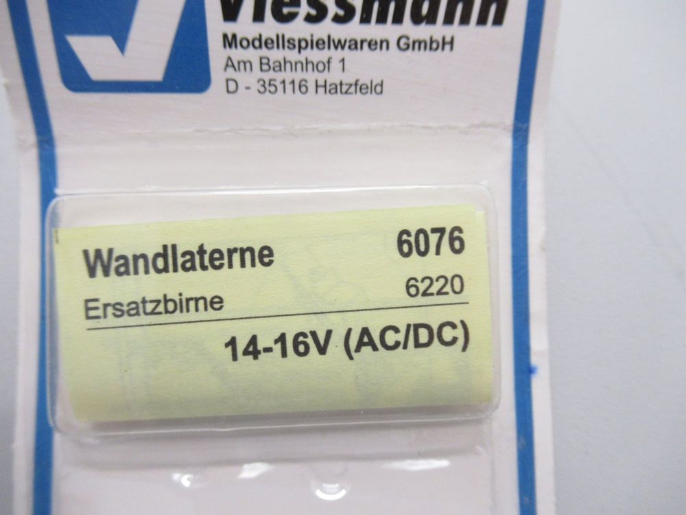 Viessmann 6076 H0 Wandlaterne, LED warmweiß | Kaufen auf Ricardo