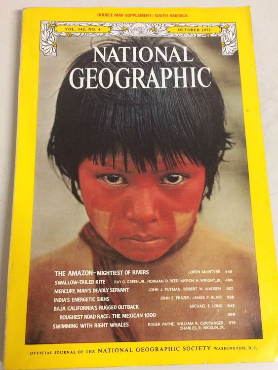 NATIONAL GEOGRAPHIC English ed. OCTOBER 1972 W. Map South A | Kaufen ...