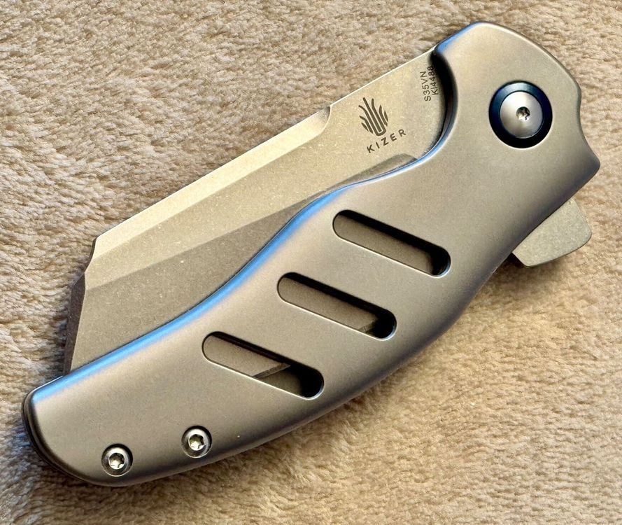 KIZER C01C Sheepdog FLIPPER Titan ähnl. Spyderco PERFEKT (Neu und ...