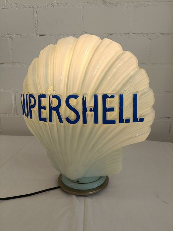 Shell Muschel Tanksäule Supershell Glas Lampe | Kaufen auf Ricardo